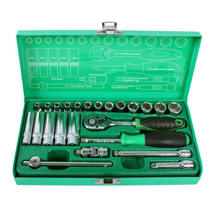PRO'SKIT HW-22401M 24Pcs 6.3mm Driver Socket Tool Set – Techno Tools & Equipment