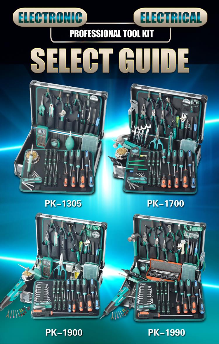 PRO'SKIT PK-1990B Professional Electrician & Electronic Tool Kit (220V – Techno Tools & Equipment
