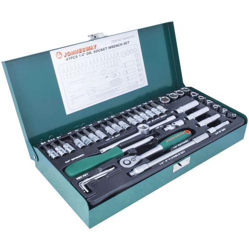 JONNESWAY 41 Pcs 1/4″ Dr Socket Set, 4-13 mm S04H2141S – Techno Tools & Equipment