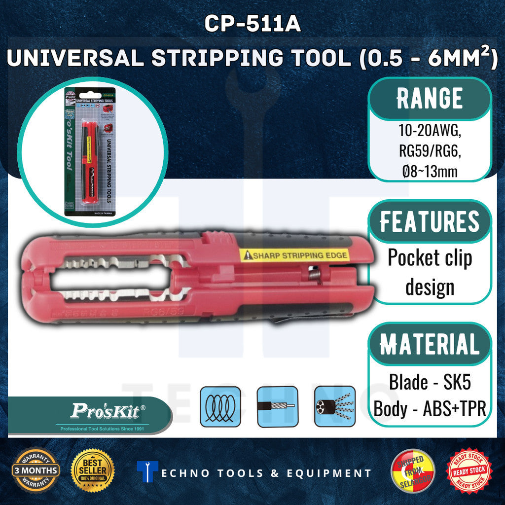 Pro'sKit CP-511A Universal Stripping Tool – Techno Tools & Equipment