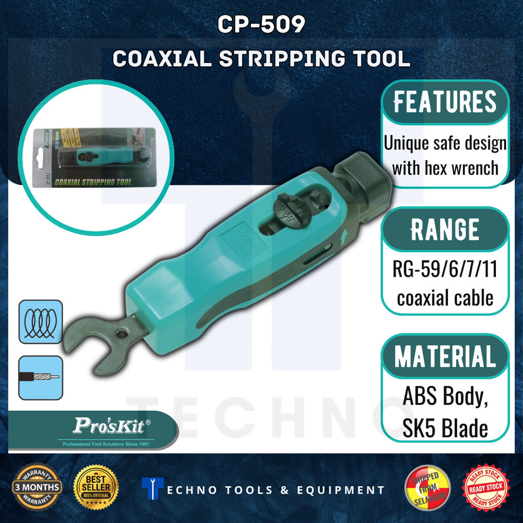 PRO'SKIT CP-509 Coaxial Stripping Tool – Techno Tools & Equipment