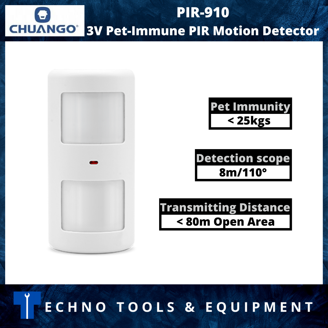 Chuango PIR-910 Pet-Immune PIR Motion Detector – Techno Tools & Equipment