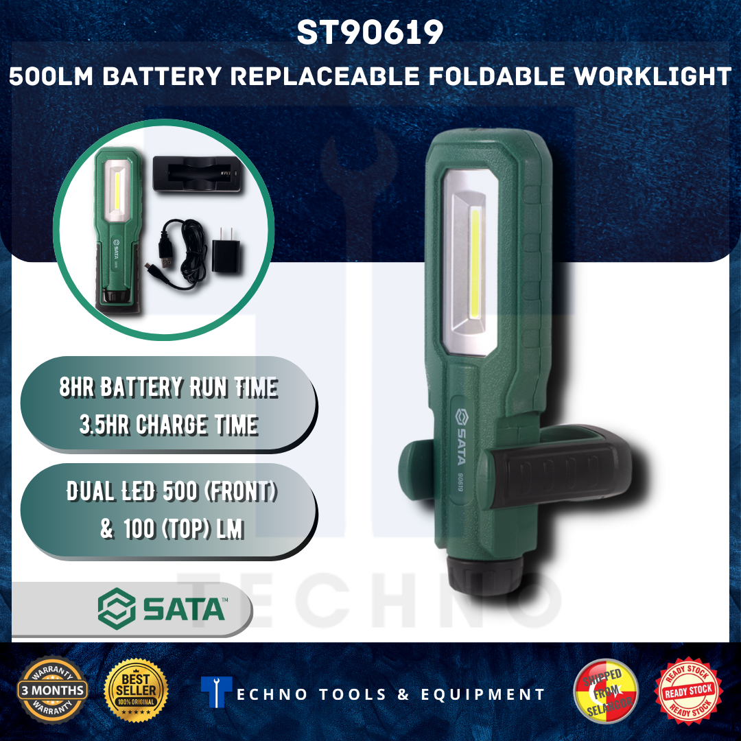 WORKING LIGHT / LED LIGHT / FLASH LIGHT / LAMP LIGHT / SATA 90619 BATT – Techno Tools & Equipment