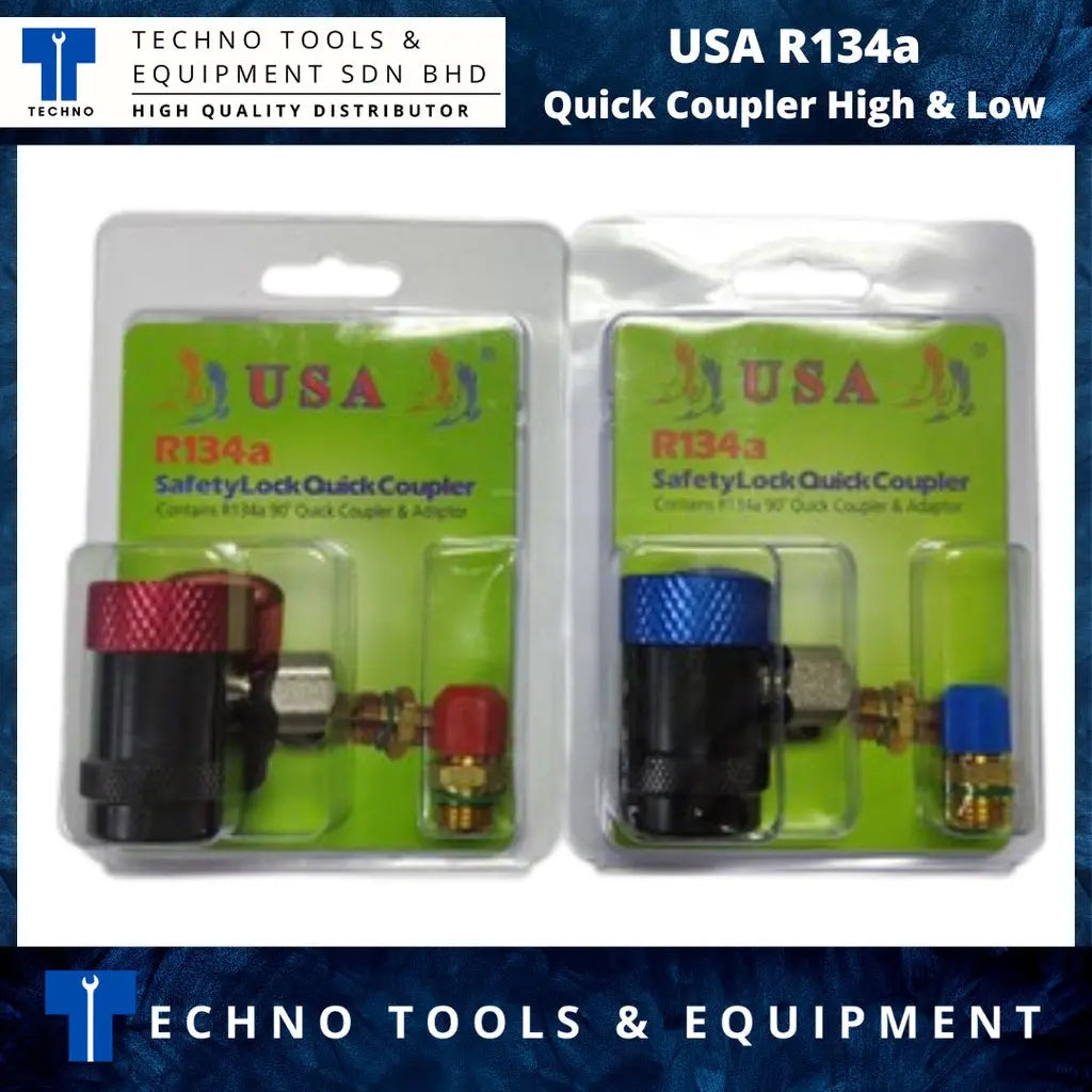 USA Quick Coupler R134a High & Low Pair - Set of 2pcs – Techno Tools ...