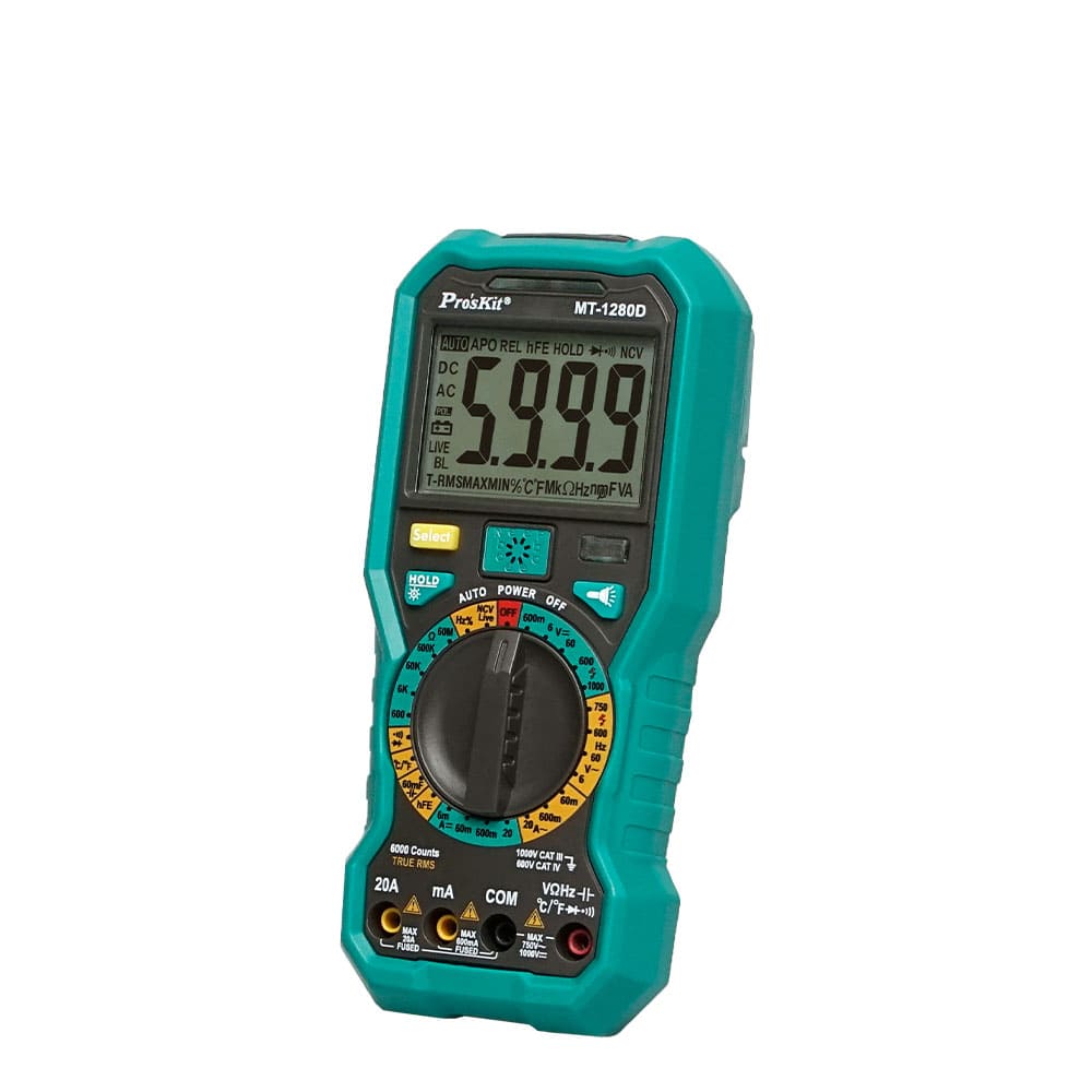 PRO'SKIT MT-1280D 3 5/6 True-RMS Digital Multimeter – Techno Tools ...