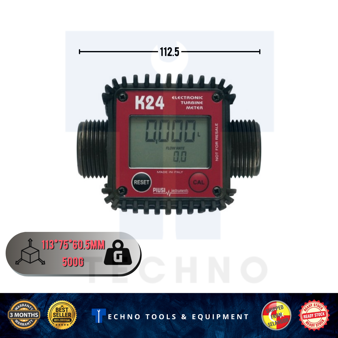 F0040700A K24 10BAR TURBINE DIESEL DIGITAL FLOW METER M/MF – Techno ...
