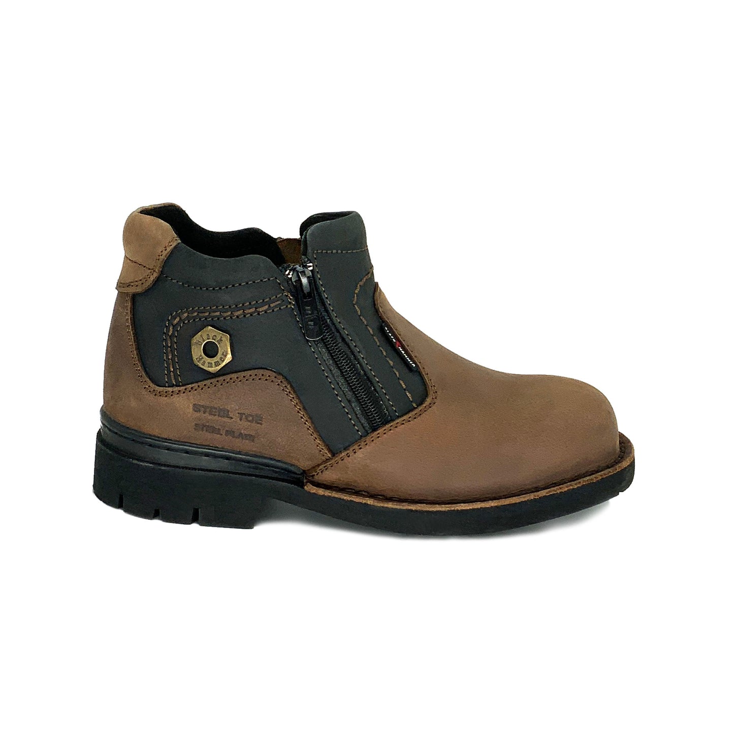 Black Hammer 4000 Series Mid Cut Zip Up Safety Shoes BH4701 – Techno ...