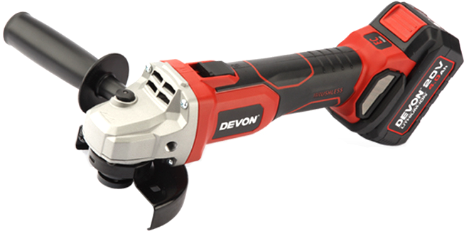 Devon Cordless Angle Grinder 4", 9000rpm, 20V4.0Ah, 2903-Li-20AG ...