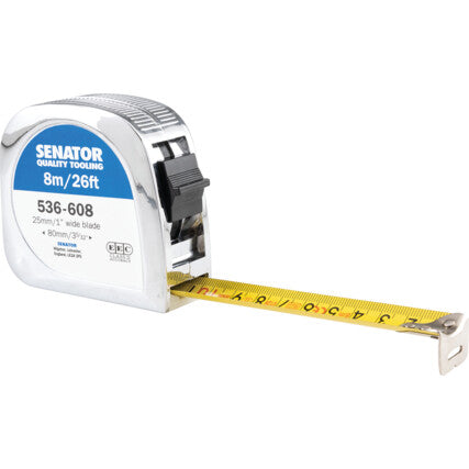 8M/26' LOCKING TAPE RULE- CHROMEDCASE – Techno Tools & Equipment