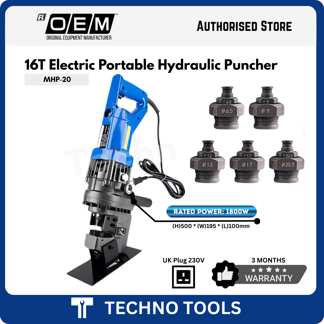 MHP-20 Electric Portable Hydraulic Puncher - Brand New – Techno Tools ...