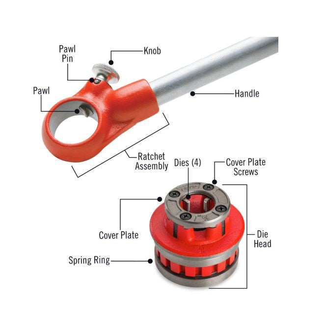 RIDGID 36475 RATCHET THREADER SETS NPT – 1/2" TO 2" NPT (NEW & ORI RID ...