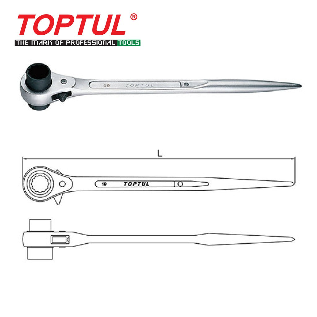 TOPTUL Double Socket Ratchet Wrench AEAH Series – Techno Tools & Equipment