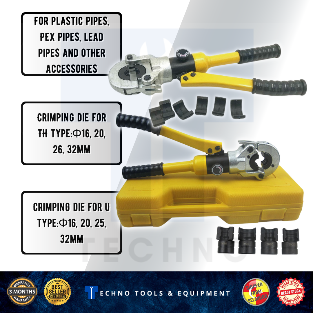 CW-1632 Hydraulic Crimping Tool with 16-32mm Jaws Pipe Press Crimper f ...
