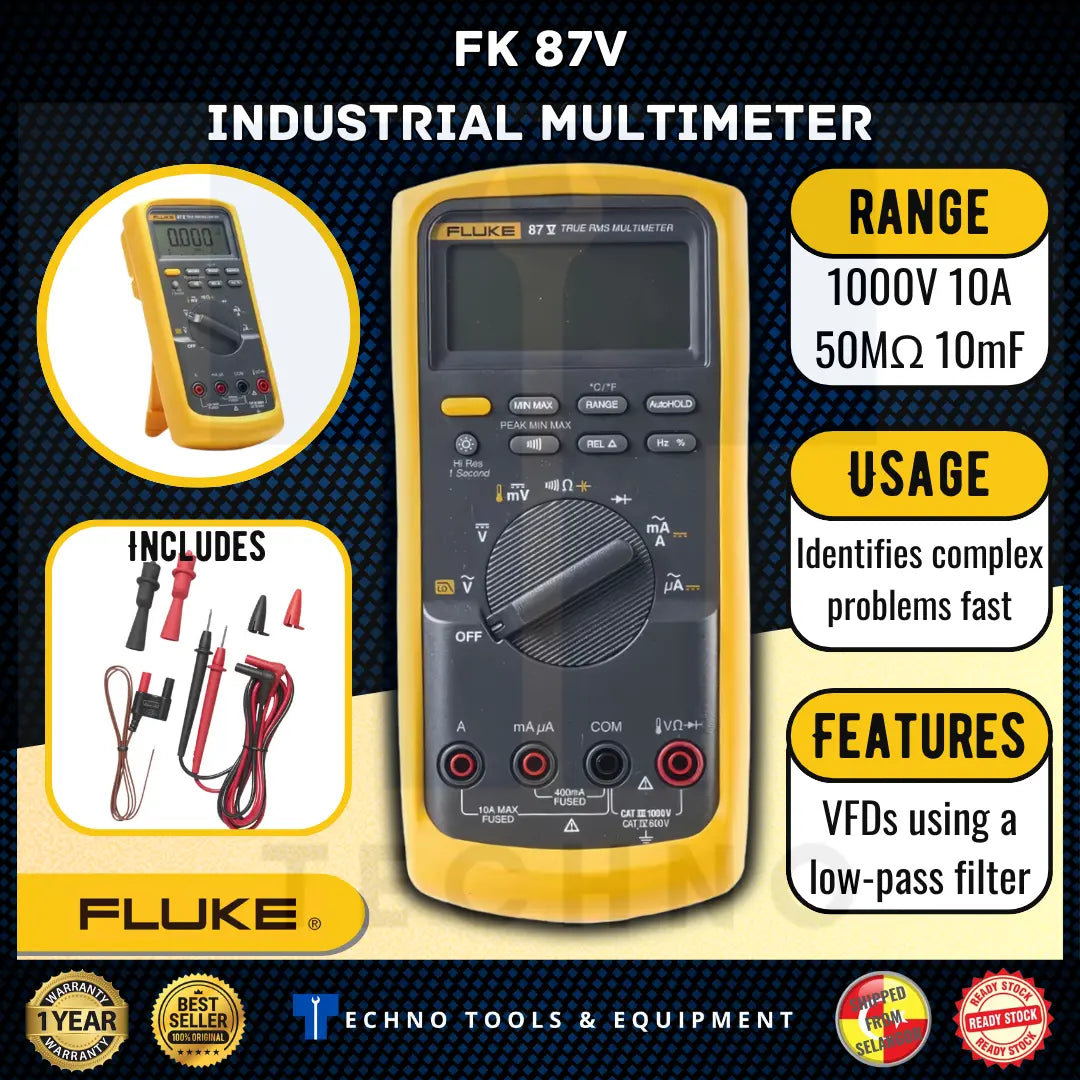 Fluke 87V / Fluke 87-5 Digital Multimeters (Fluke 87-5) – Techno Tools ...