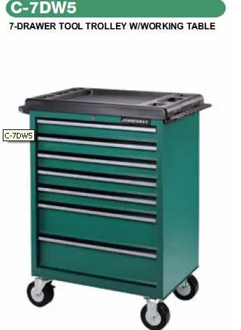 JONNESWAY 7-DRAWER TOOL TROLLEY W/WORKING TABLE C-7DW5 – Techno Tools ...