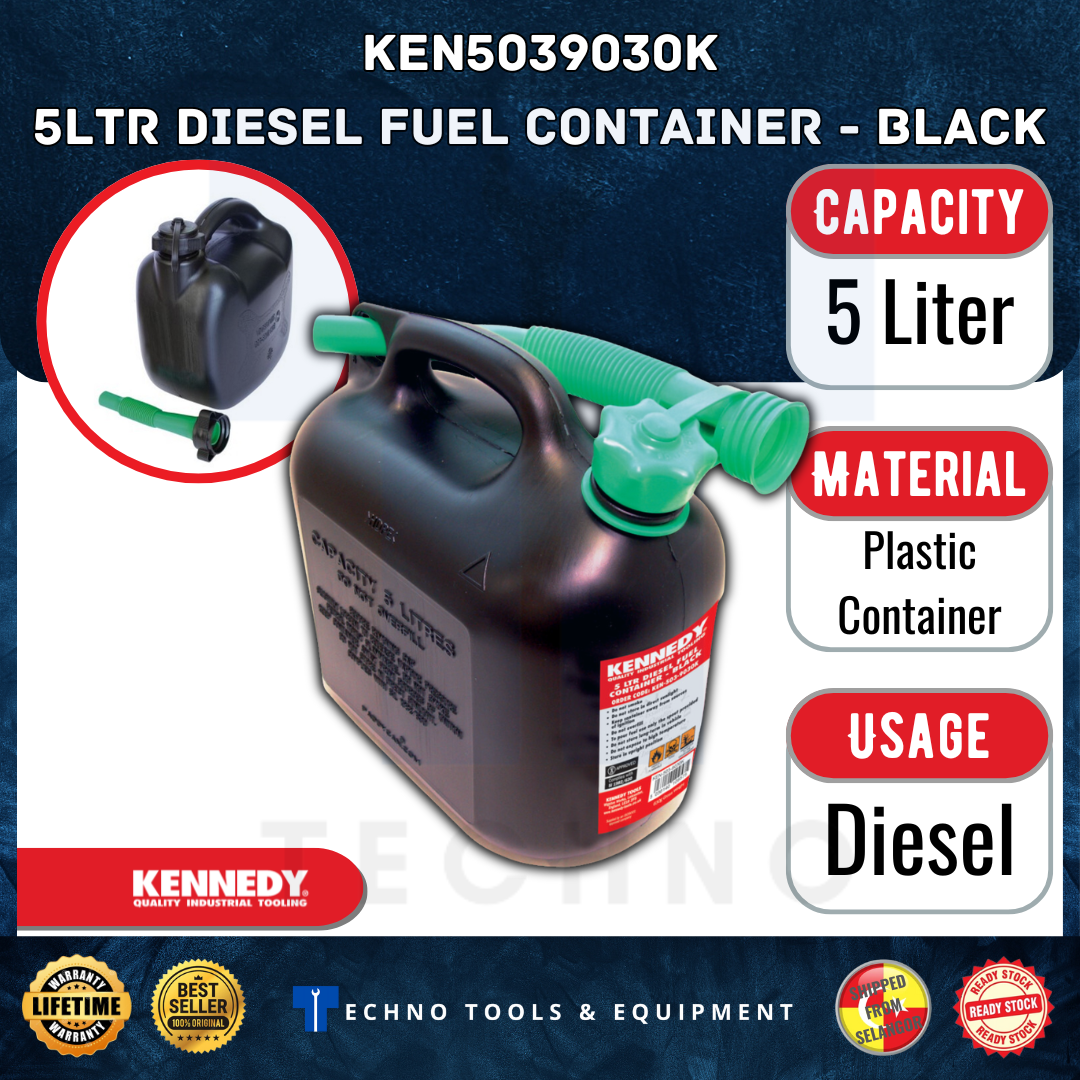 KENNEDY 5L Leaded Fuel Container , Unleaded/Leadf-Free Fuel Container ...