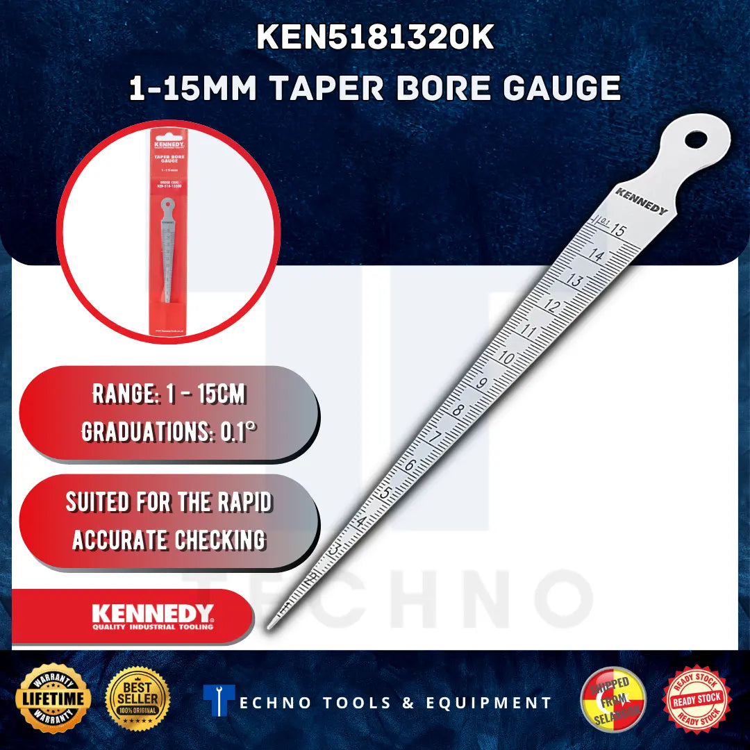 KENNEDY KEN5181320K TAPER BORE GAUGE 1-15mm – Techno Tools & Equipment