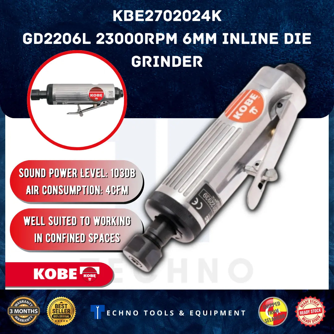 KOBE KBE2702024K DIE GRINDER WITH SAFETY THROTTLE – Techno Tools ...