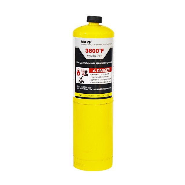 MAPP Gas 3600°F Brazing Fuel (16oz / 453.6g) – High Heat Welding Torch ...