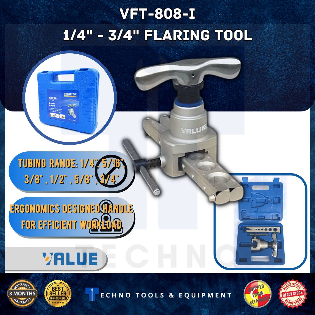 VALUE FLARING TOOL VFT-808-I 1/4" 5/16" 3/8" 1/2" 5/8" 3/4" (INCH ...