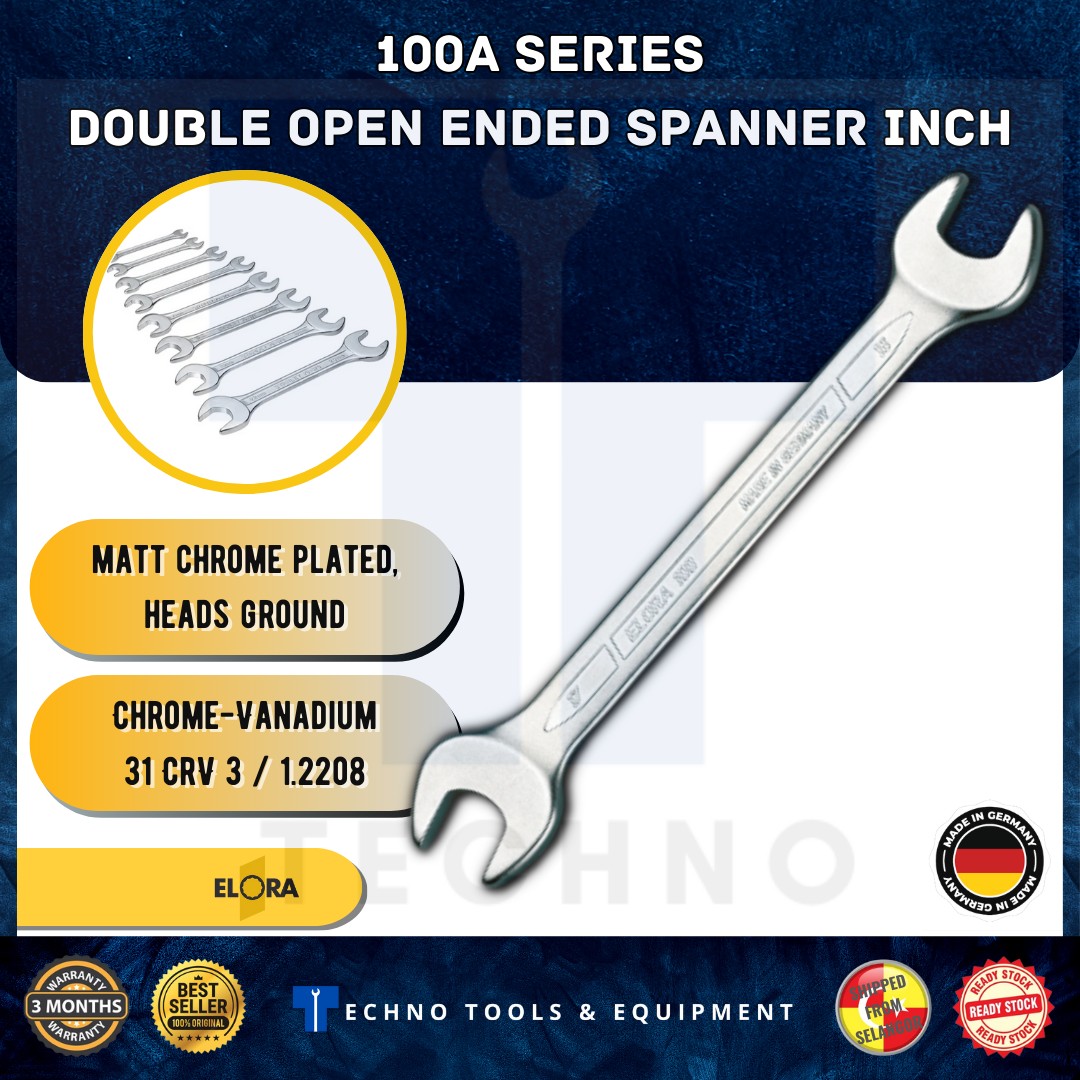 Elora 100A 1/4" - 2" Inch Double Open Ended Spanner – Techno Tools ...