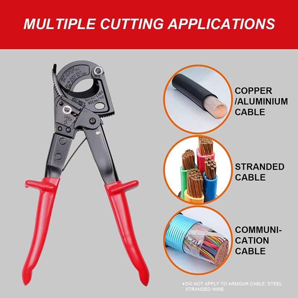 HS-325A 240mm² Hand Ratchet Cable Cutter Plier Ratchet Wire Cutter Pli ...