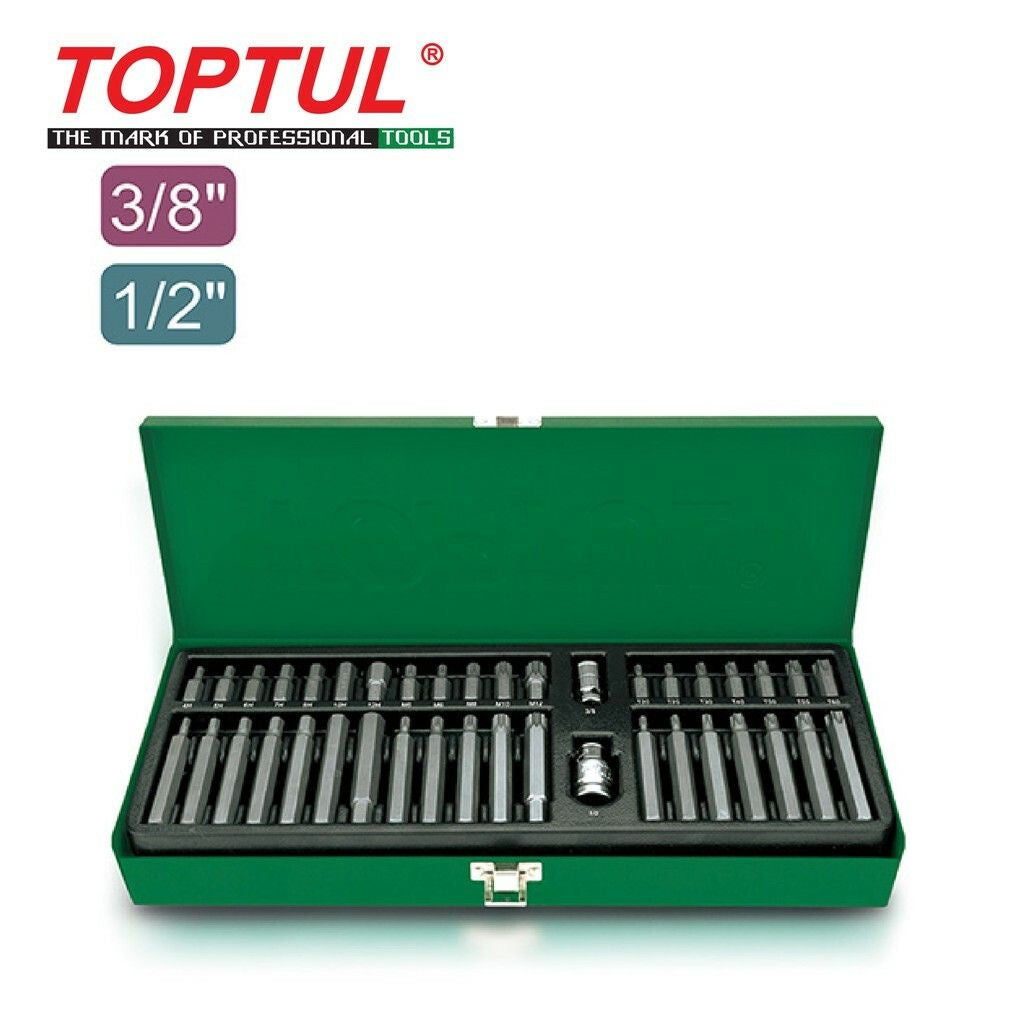 TOPTUL 40PCS 3/8" & 1/2"DR. Bit Set GAAD4002 – Techno Tools & Equipment