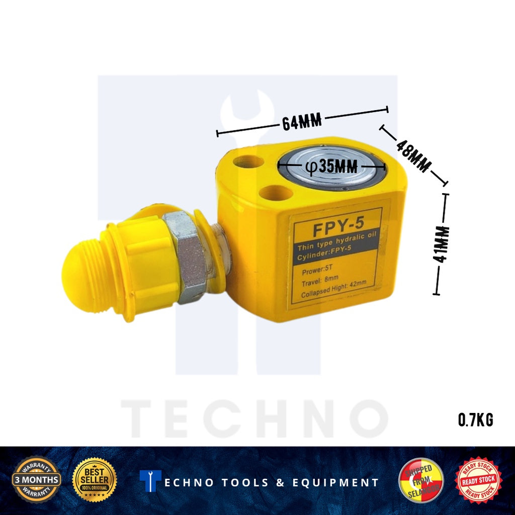 Low Profile Hydraulic Jack, Thin Type Hydraulic Cylinder 5Ton / 10Ton ...