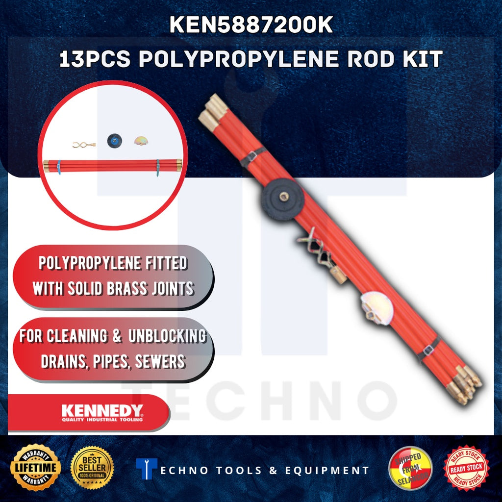 KENNEDY KEN5887200K 13pcs Polypropylene Rod Kit – Techno Tools & Equipment