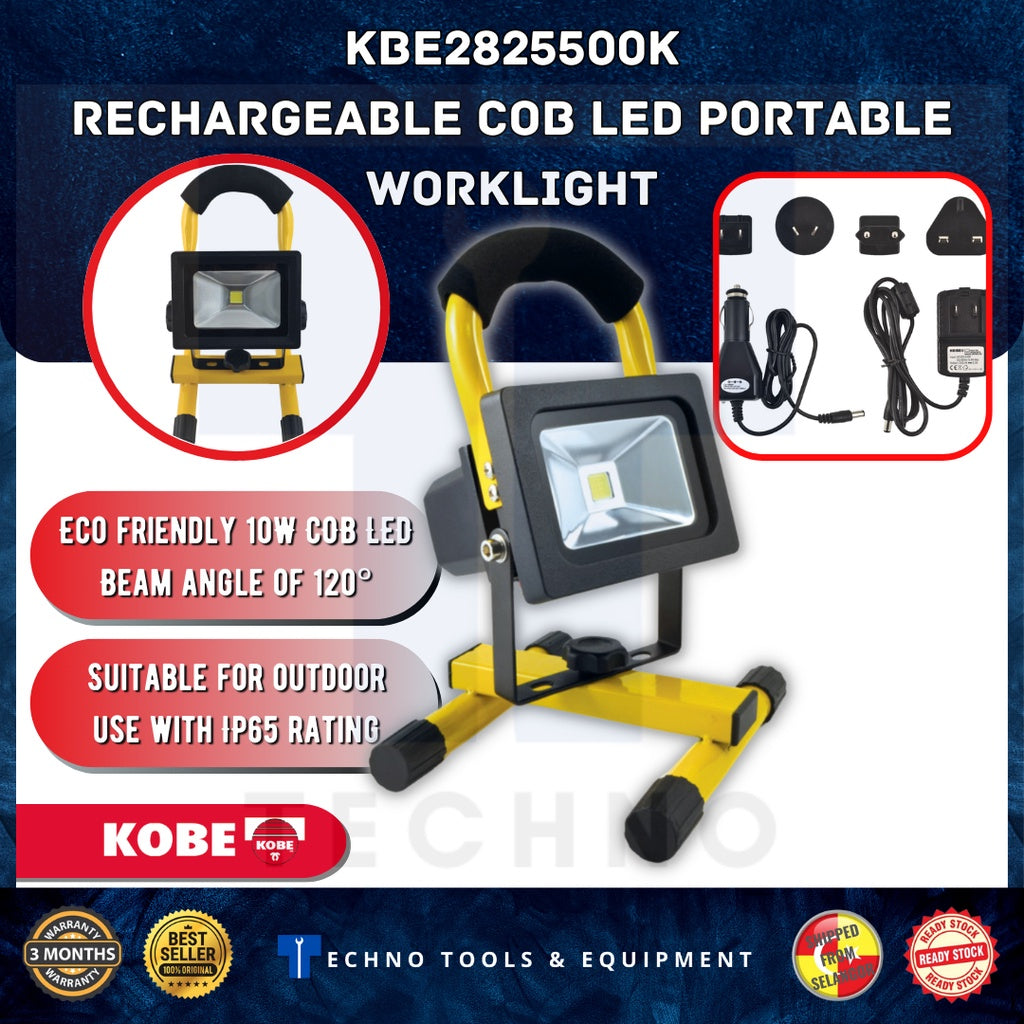KOBE KBE2825500K RECHARGEABLE COB LED PORTABLE WORKLIGHT – Techno Tools ...