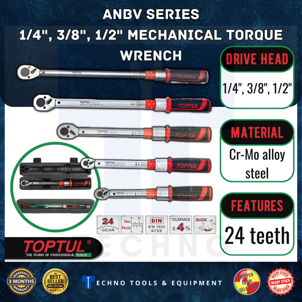 TOPTUL Mechanical Torque Wrench ANBV series – Techno Tools & Equipment