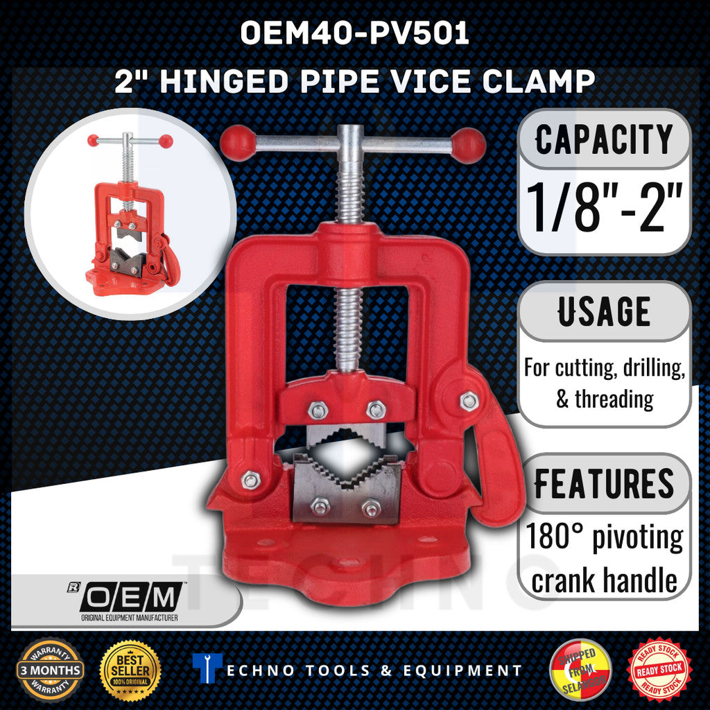 2" HINGED PIPE VICE VICES PVC CLAMP CLAMPING HOLDING – Techno Tools ...