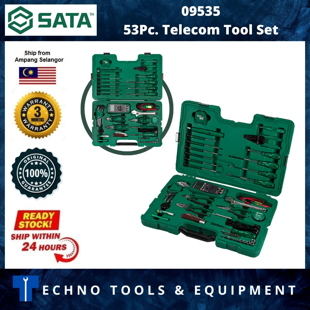 SATA 09535 53Pc. Telecom Tool Set – Techno Tools & Equipment