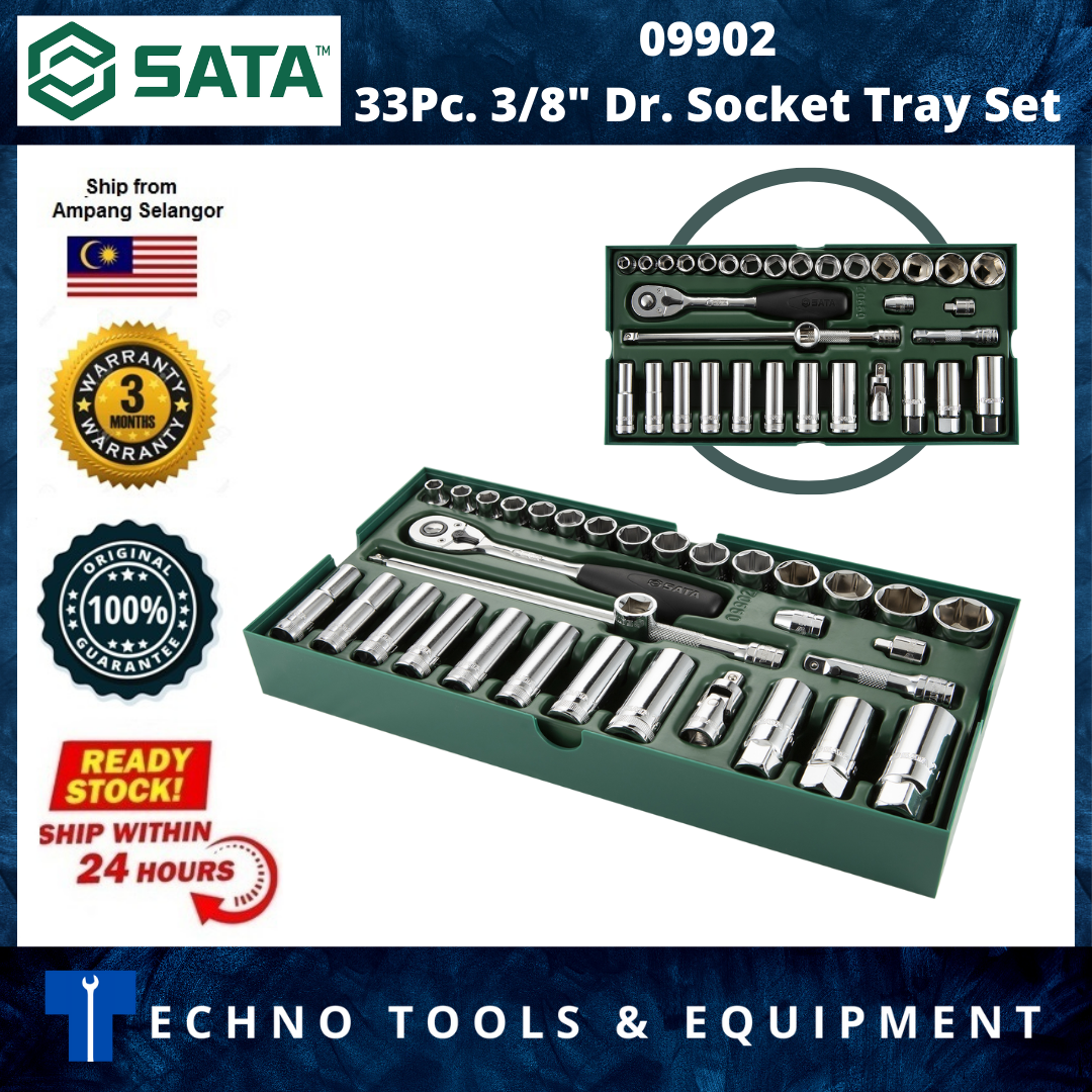 SATA 09902 33PCS 3/8" Socket Set – Techno Tools & Equipment