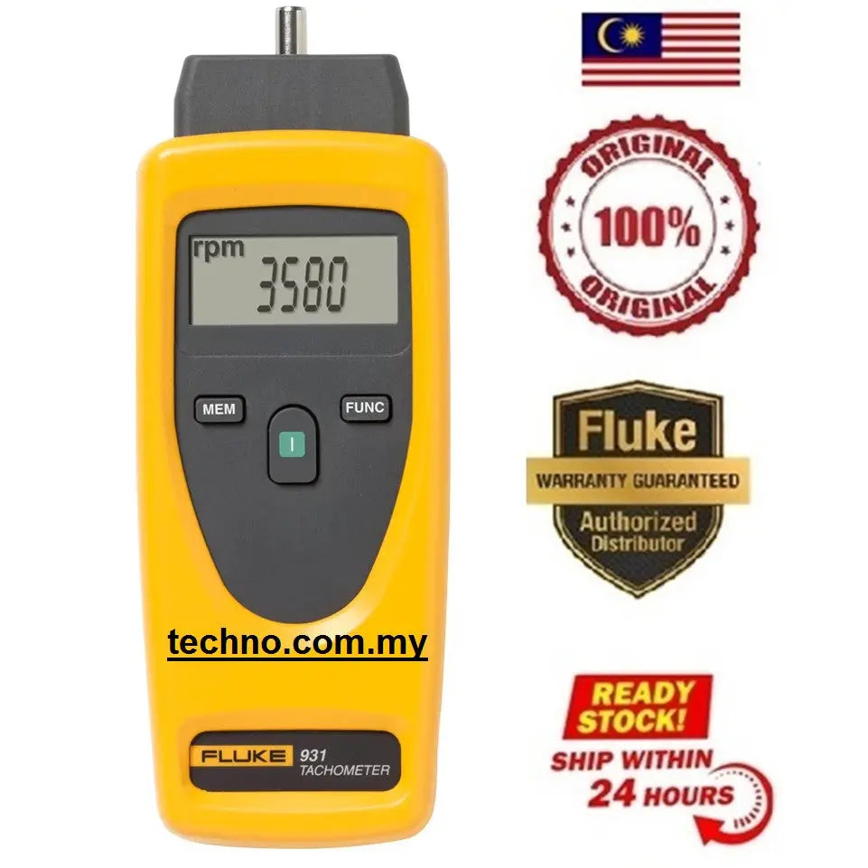 FLUKE 931 Contact and Non-Contact Dual-Purpose Tachometers – Techno ...