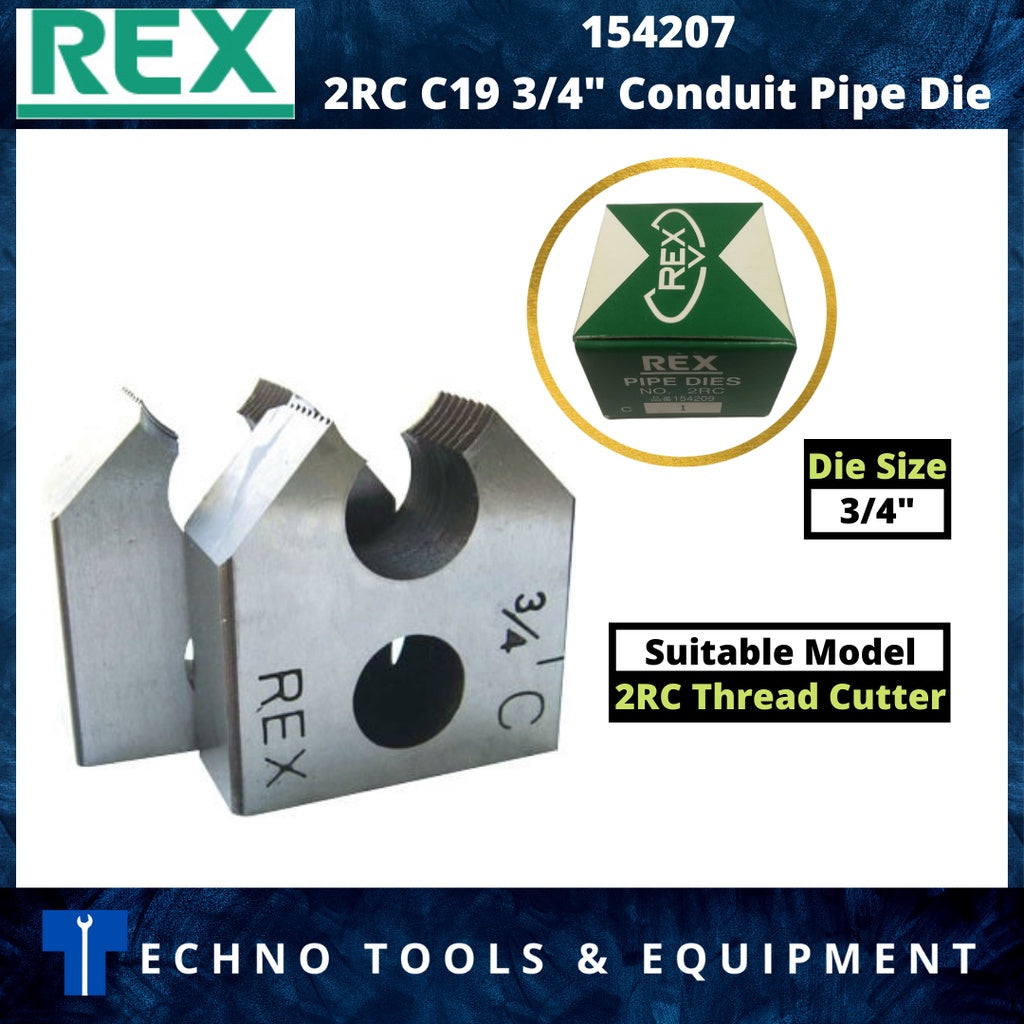 REX C19-39 CONDUIT PIPE DIES / 15-32A GI PIPE DIES THREADER – Techno ...