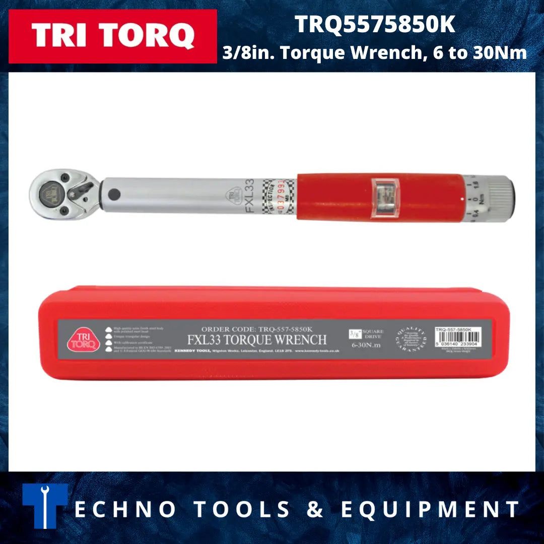 TRI-TORQ TRQ5575850K 3/8" SQ. DR. TORQUE WRENCH 6-30Nm – Techno Tools ...
