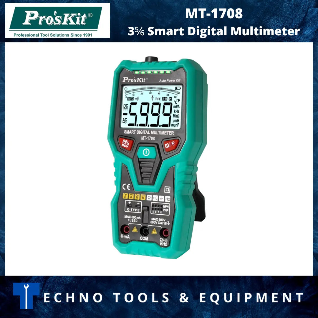 Pro'sKit MT-1708 Smart Digital Multimeter NCV – Techno Tools & Equipment