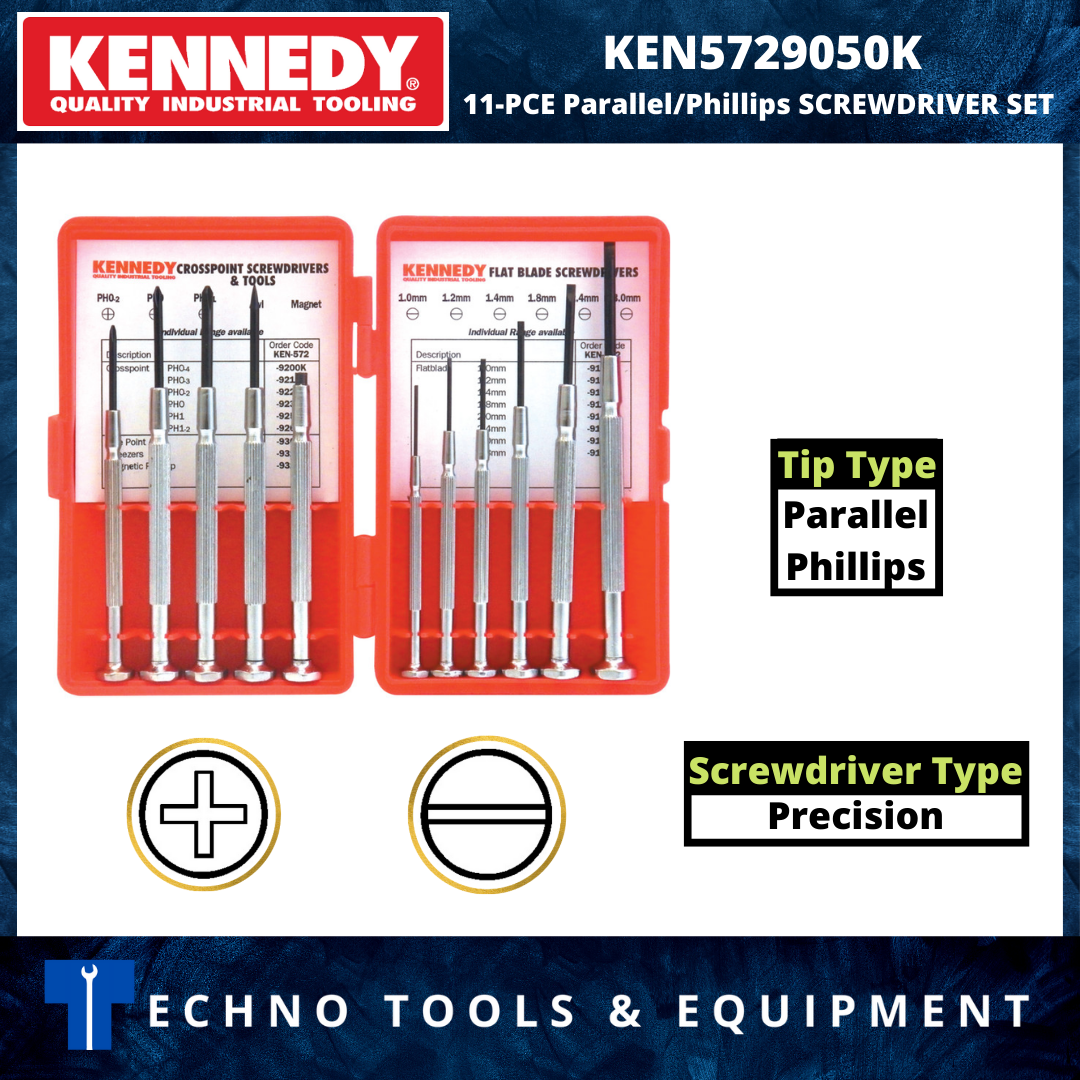 KENNEDY KEN5729050K 11-PCE Parallel/Phillips SCREWDRIVER SET – Techno ...