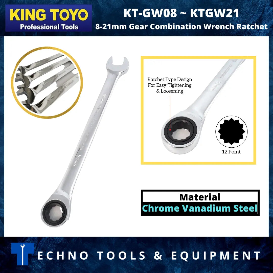 KING TOYO KT-GW Gear Combination Wrench (1 Unit) – Techno Tools & Equipment