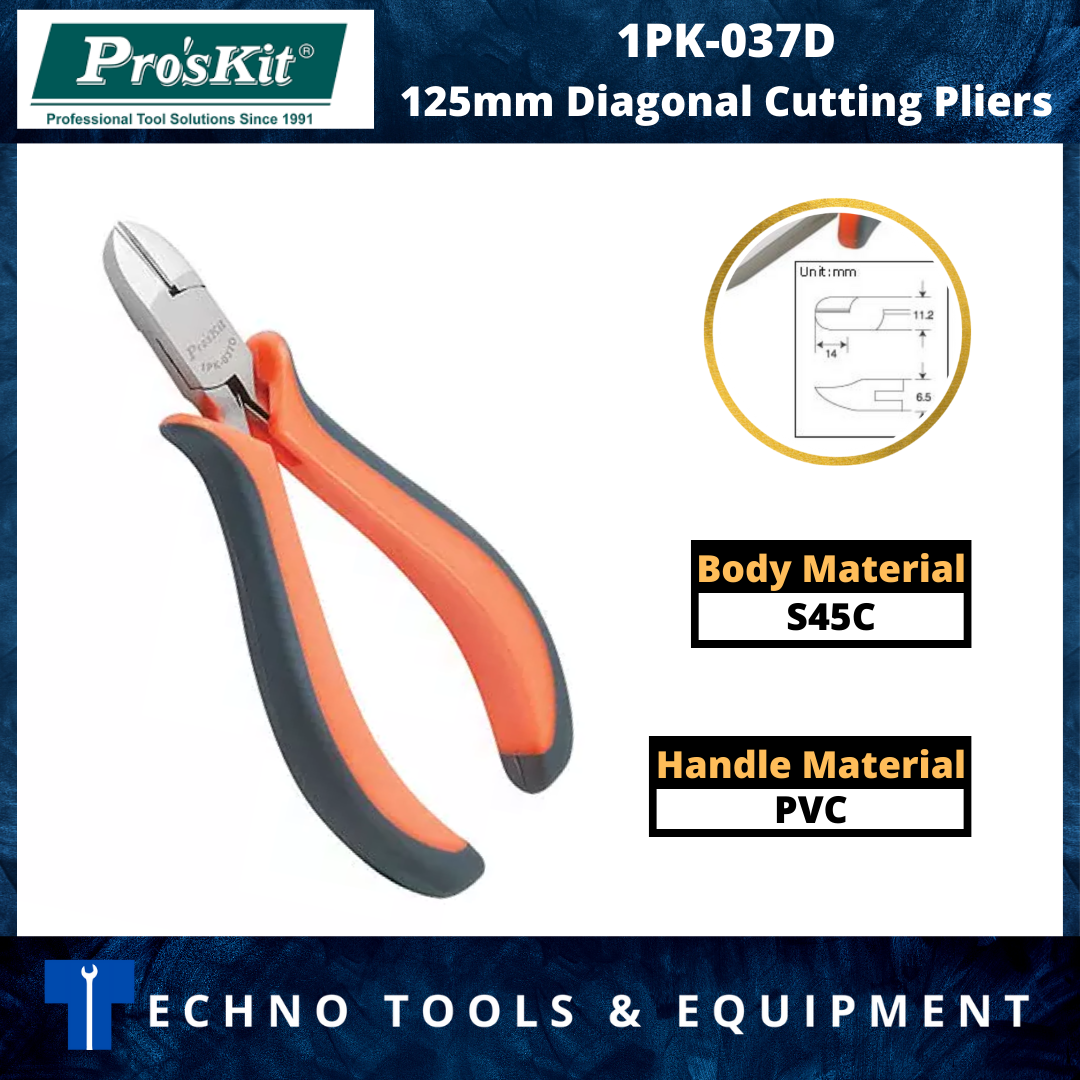 PRO'SKIT 1PK-037D 125mm Diagonal Cutting Pliers – Techno Tools & Equipment