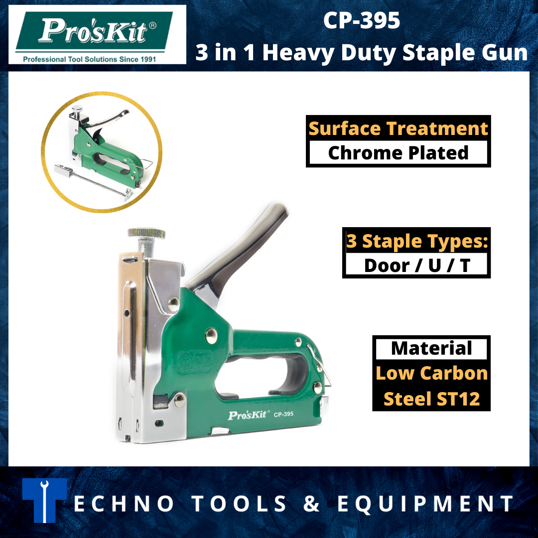 PRO'SKIT CP-395 3 in 1 Heavy Duty Staple Gun – Techno Tools & Equipment