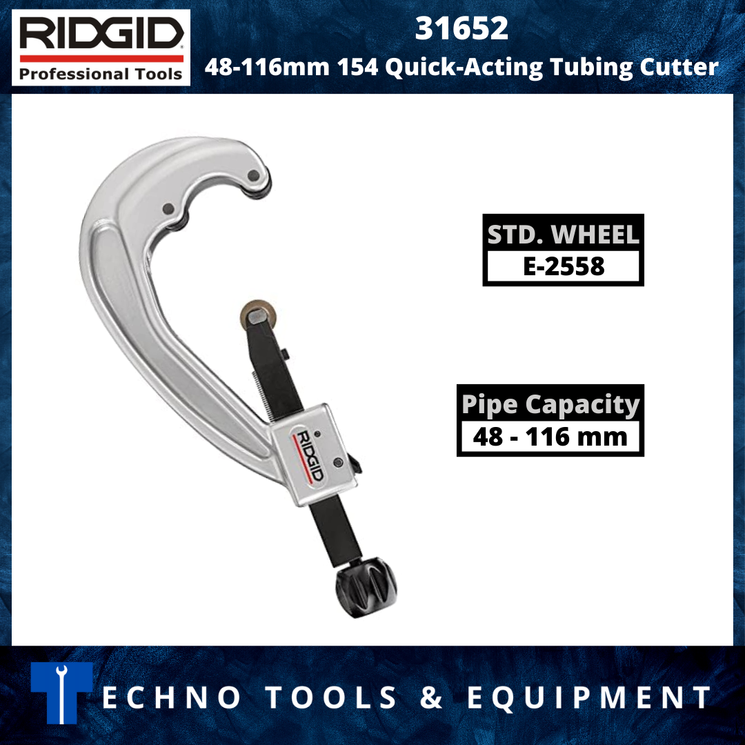 RIDGID 31652 48-116mm 154 Quick-Acting Tubing Cutter – Techno Tools ...
