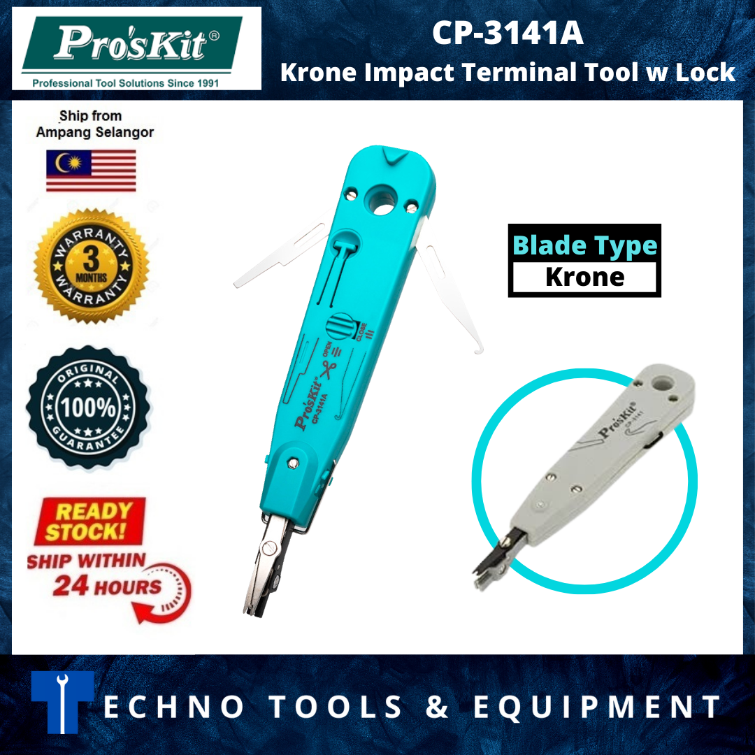 PRO'SKIT CP-3141A Krone Impact Terminal Tool with lock – Techno Tools ...