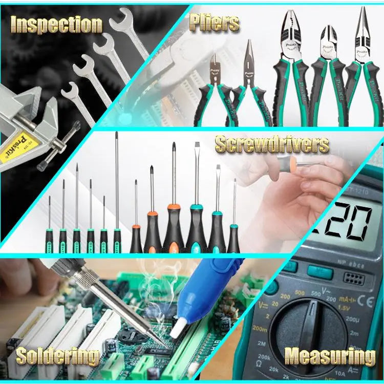PRO'SKIT PK-15307BM Electronic Tool Kit (220V, Metric) – Techno Tools ...