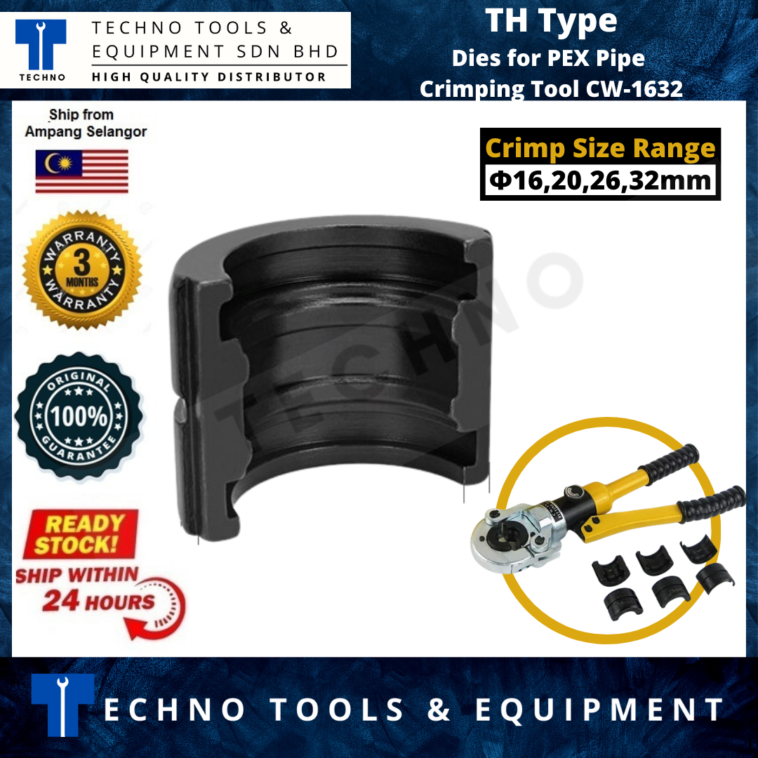 【Only Dies】Ready Stock 1 Set Dies for Pex Pipe Crimping Tool CW-1632 – Techno Tools & Equipment