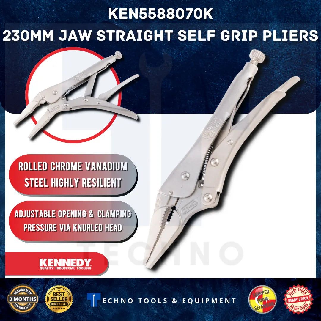 230mm/9" LONG NOSE LOCKING PLIERS KEN5588070K – Techno Tools & Equipment