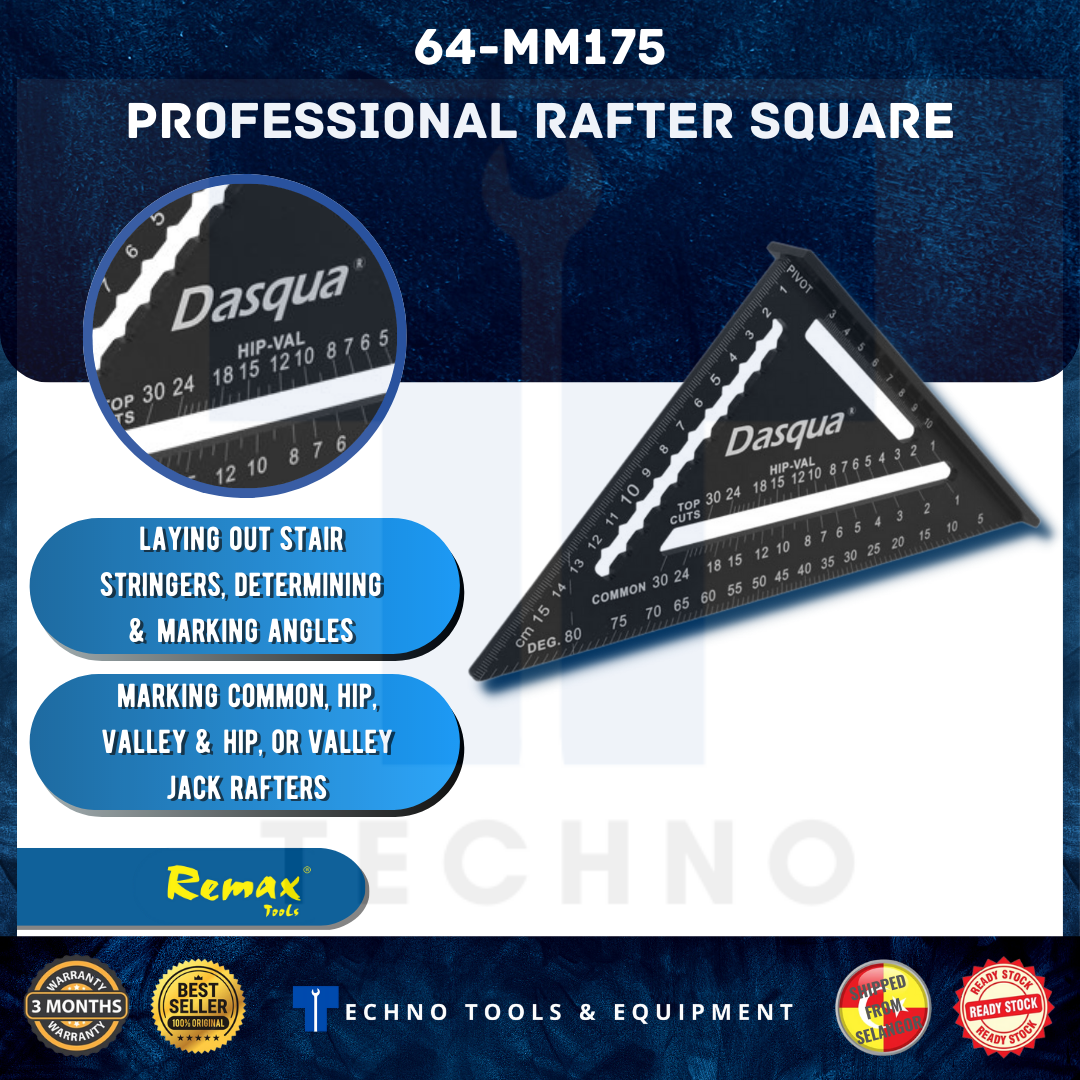 PROFESSIONAL RAFTER SQUARE REMAX / DASQUA 64-MM175 – Techno Tools ...
