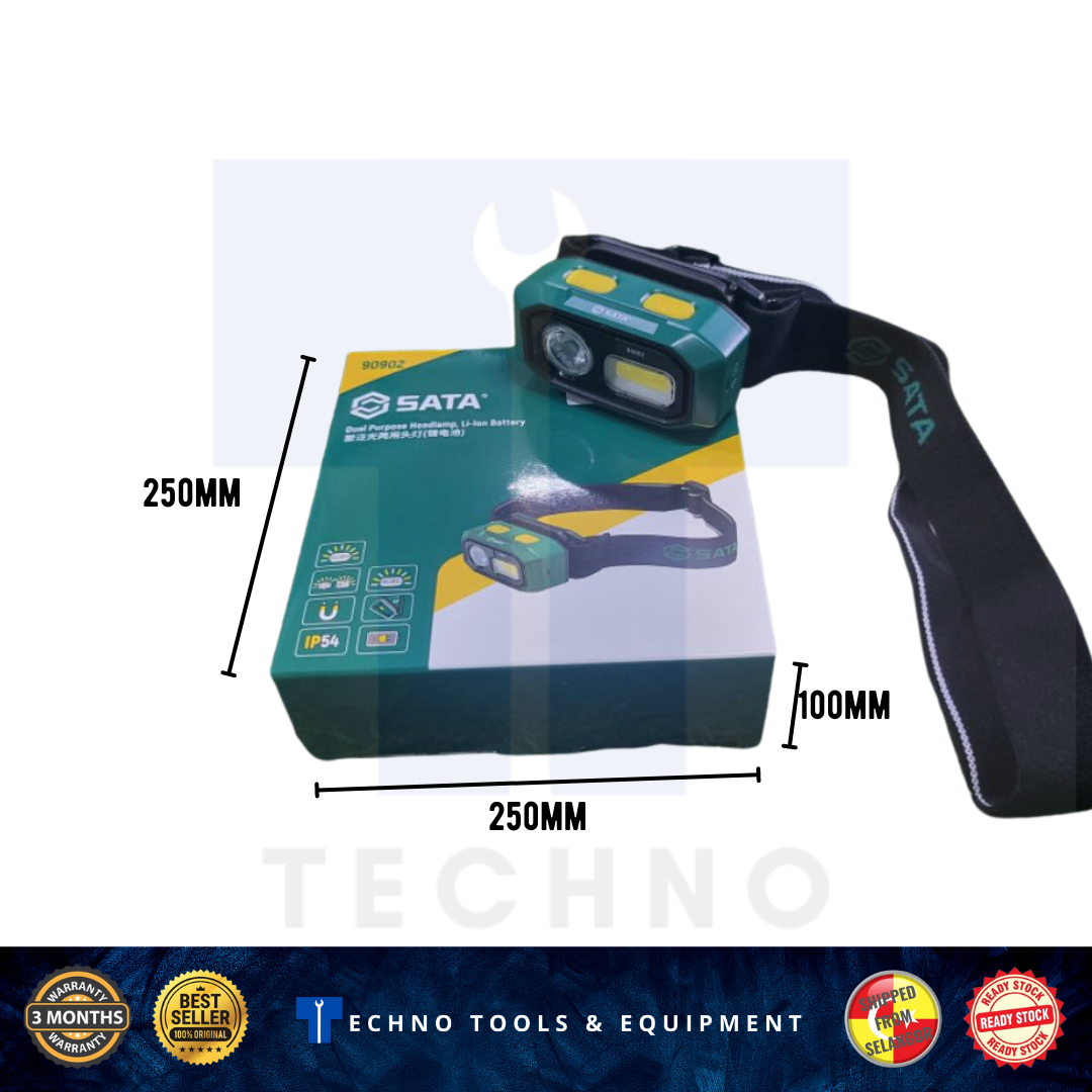 SATA 90902 Multi-Function Headlight Li-ion Battery, Lampu Kepala ...