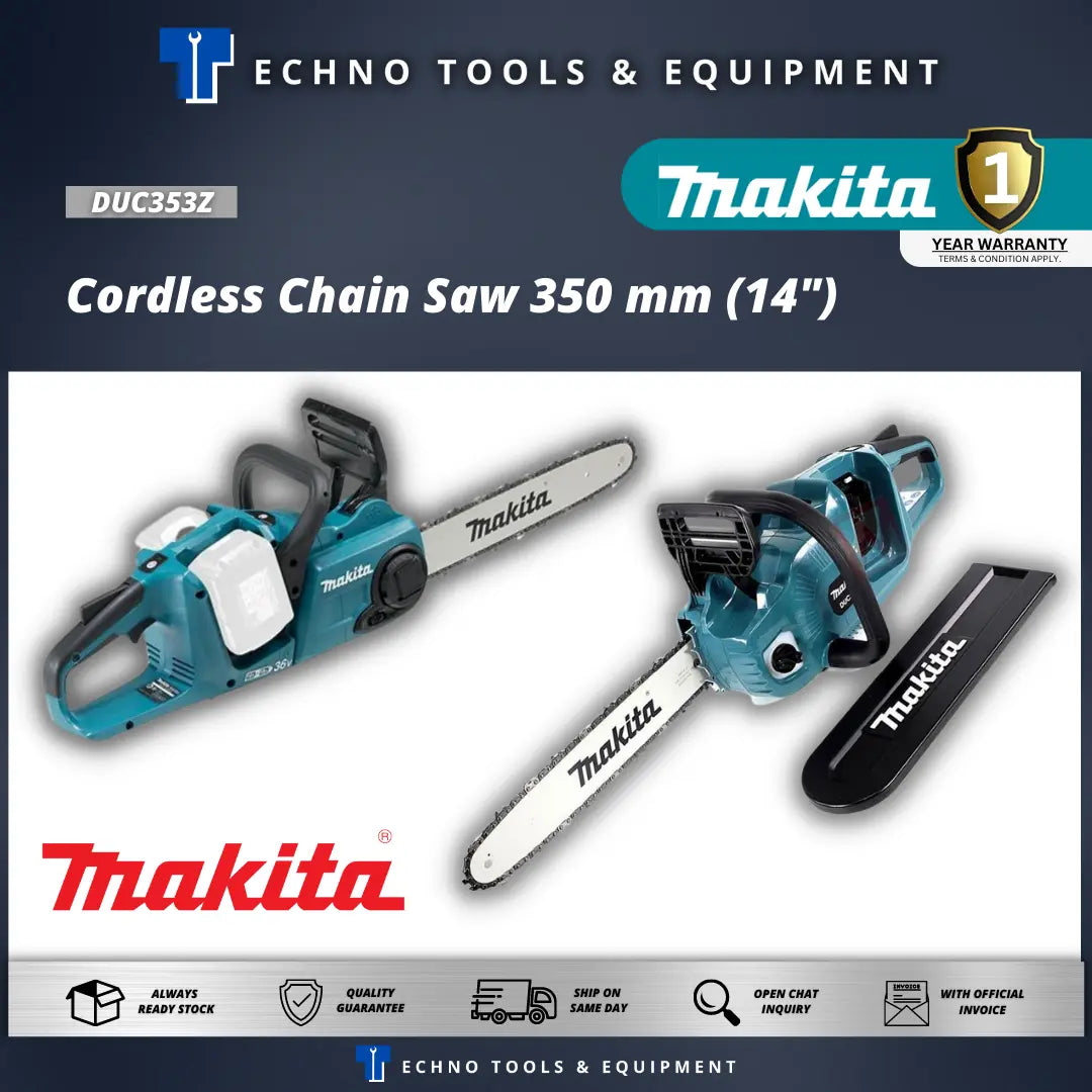 MAKITA DUC353Z Cordless Chain Saw 350 mm (14") - 1 Year Warranty ...